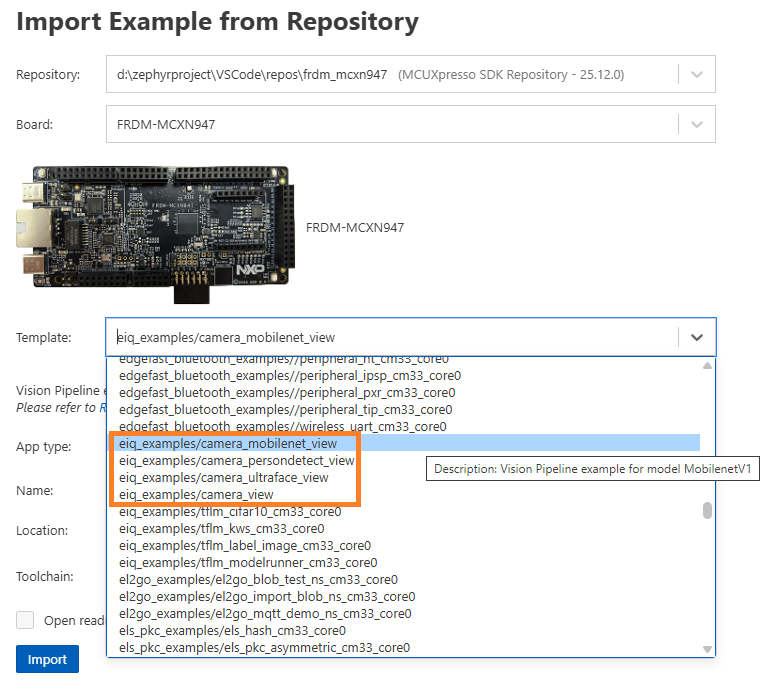 Using a Camera with FRDM-MCXN947 for Vision AI/ML - NXP Community