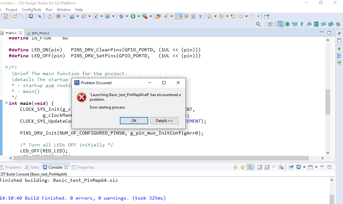 Flashing Code on S32K144 EVB – Debug Works but Run Causes Error - NXP ...