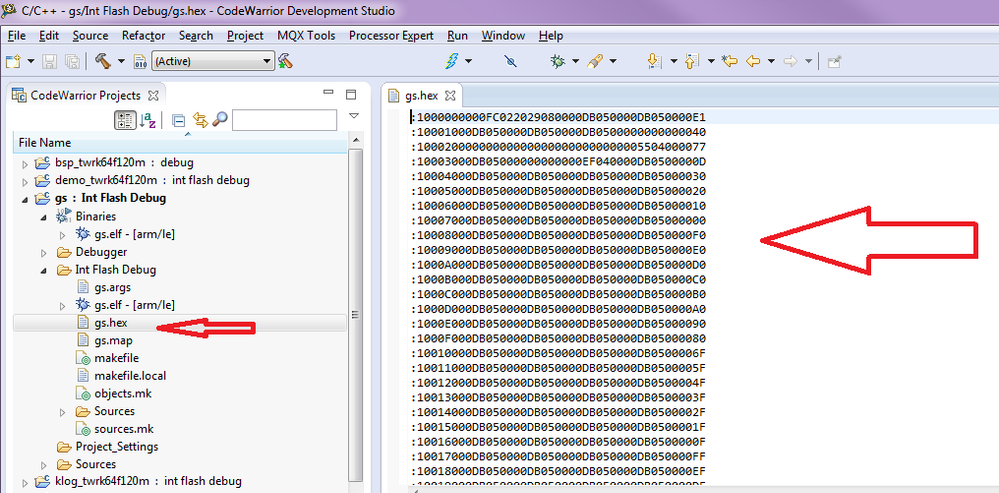 How To Create Hex File For Arm Gcc In Freescalemqx42 Nxp Community