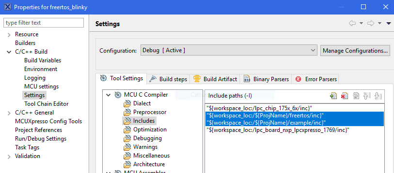 Can not link FreeRTOS example project in MCUXpress... - NXP Community