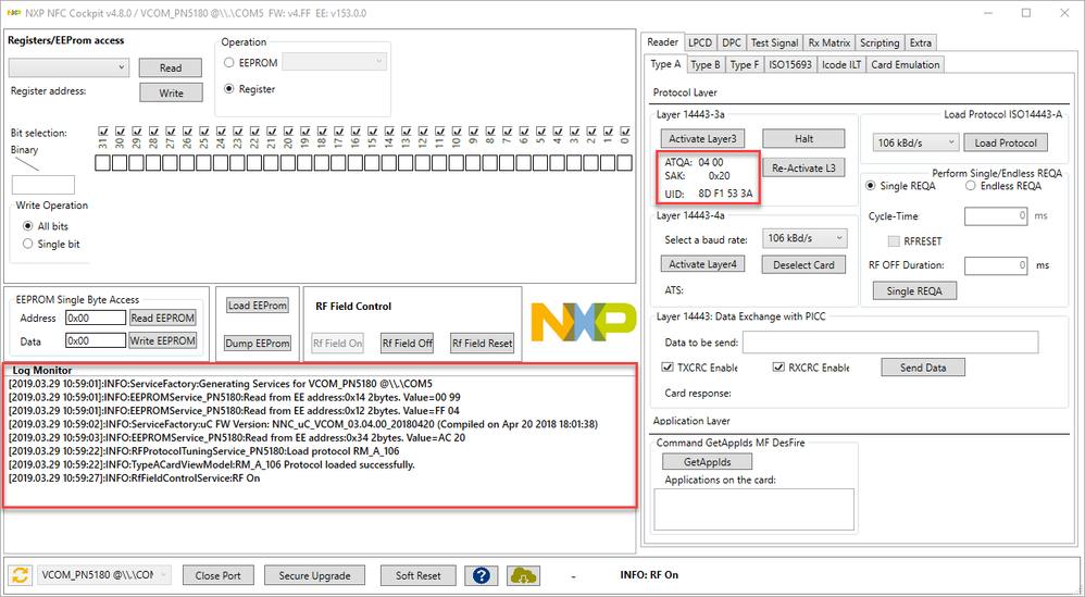 Activation error Cockpit v.2.3(PN5180) - NXP Community
