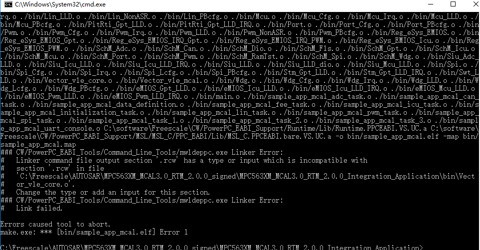 Why the Autosar for Mpc5634 link failed? - NXP Community