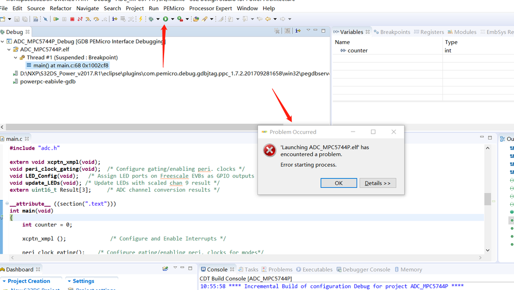 How to run the project on S32 ds with openSDA and Devkit? - NXP Community