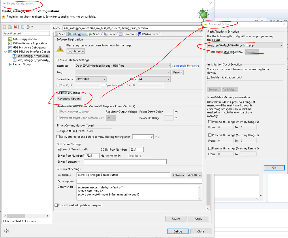 Debug MPC5744P use U-MULTILINK to program 0x08FD00... - NXP Community
