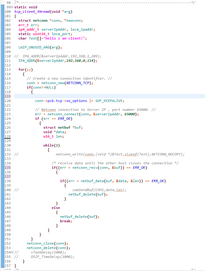 How To Set Up Tcp Client Connect With Lwip On Mpc5748g Nxp Community