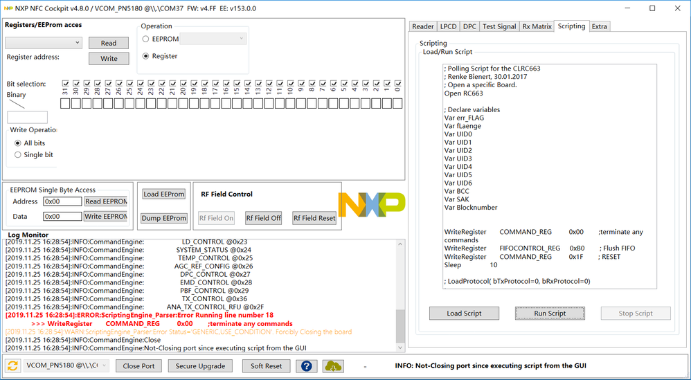 关于PN5180评估版和配套的NFC cockpit使用过程中遇到的问题 - NXP Community