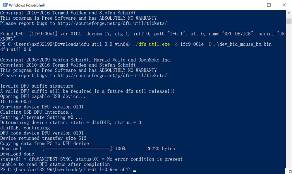 Solved: imxrt1064 DFU examples - do they work? - NXP Community