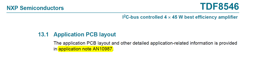 AN10987 & Thermal parameter for TDF8546 - NXP Community