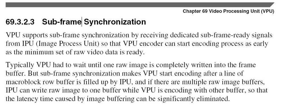 Solved: VPU and sub-frame synchronisation - NXP Community