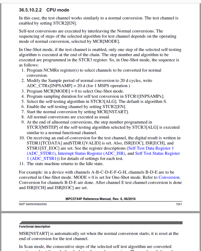 MPC5744P ADC Self test issue - NXP Community